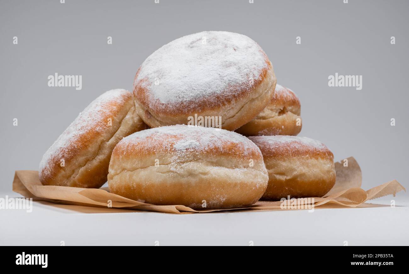 Polish pączki deep-fried doughnuts. Celebrating Fat Thursday, Tłusty ...