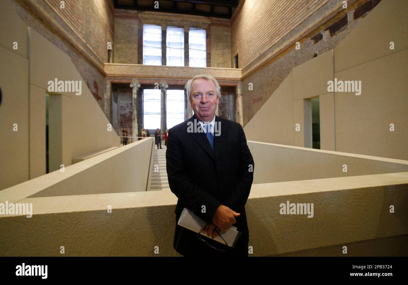 British architect David Chipperfield poses in the newly constructed ...