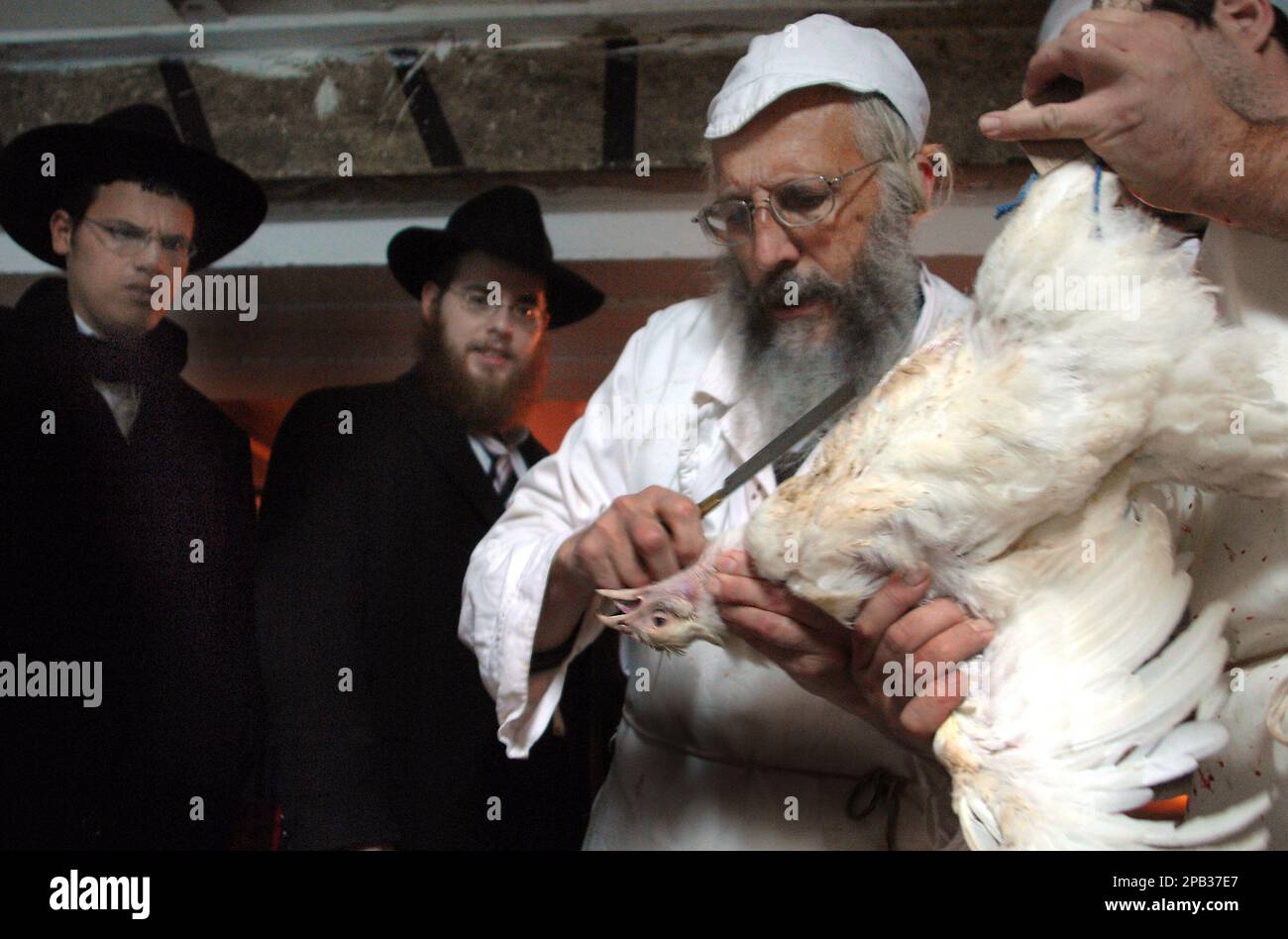 Members of the Hungarian Orthodox Jewish community attend the kosher ...