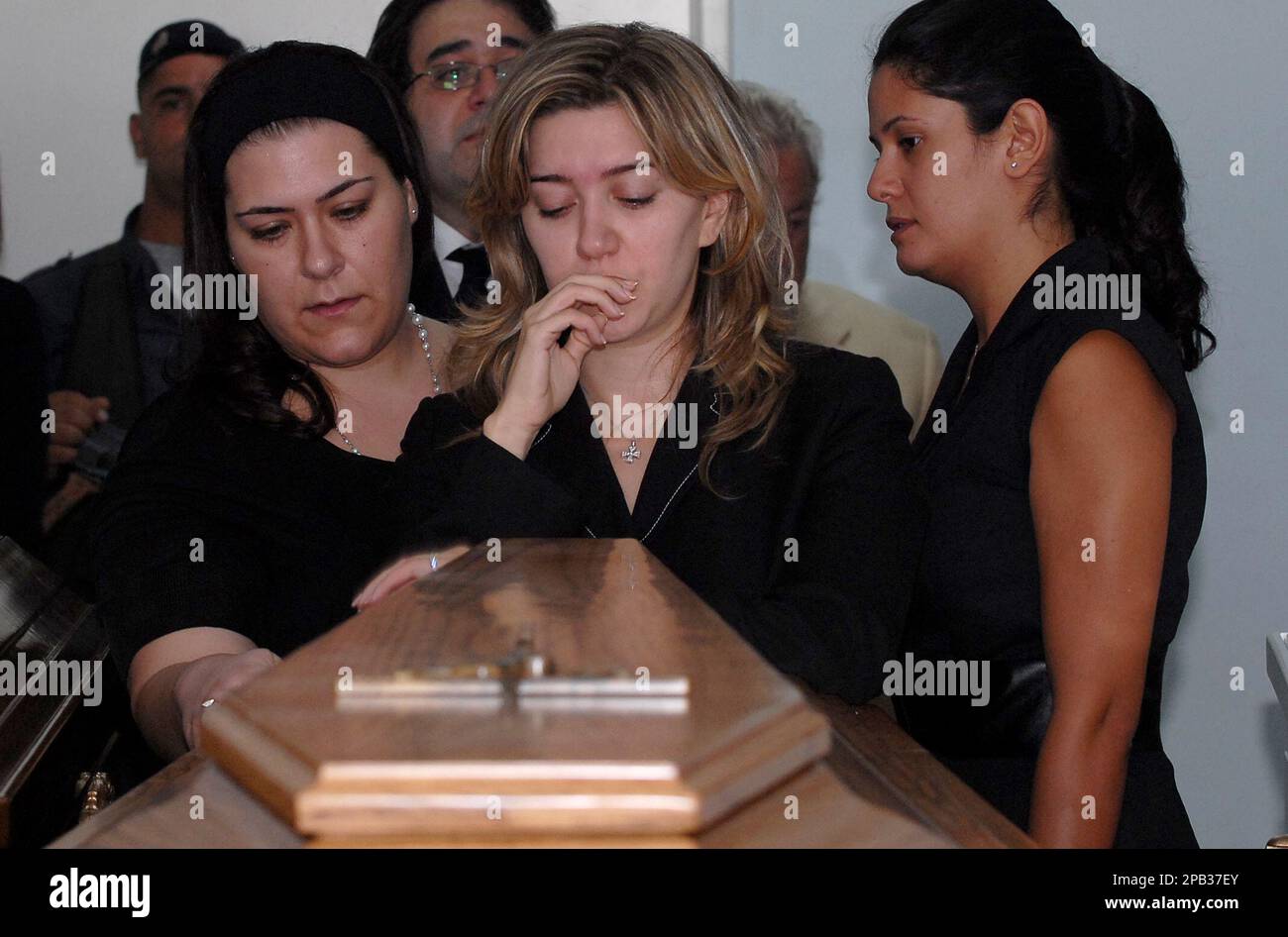 Rana Ghanem, center, the daughter of slain anti-Syrian lawmaker Antoine ...