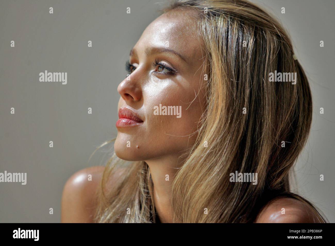 Actress Jessica Alba poses during a photo session in New York, Sept. 6 ...