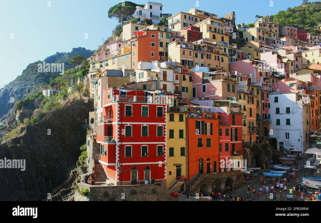 One of the famous colorful village in Cinque Terre Stock Photo - Alamy