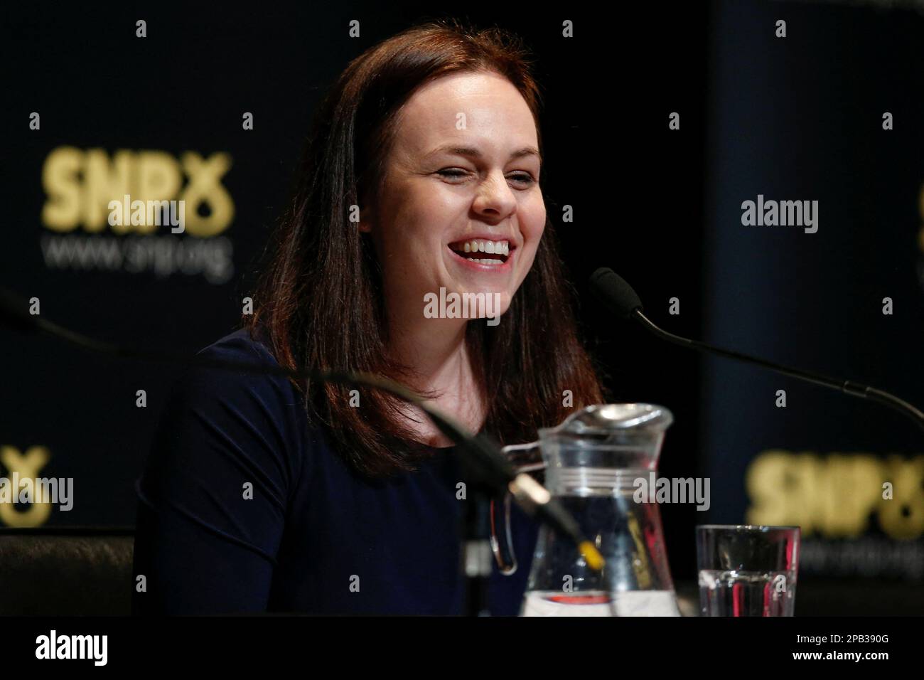 SNP leadership candidate Kate Forbes during the SNP leadership debate ...