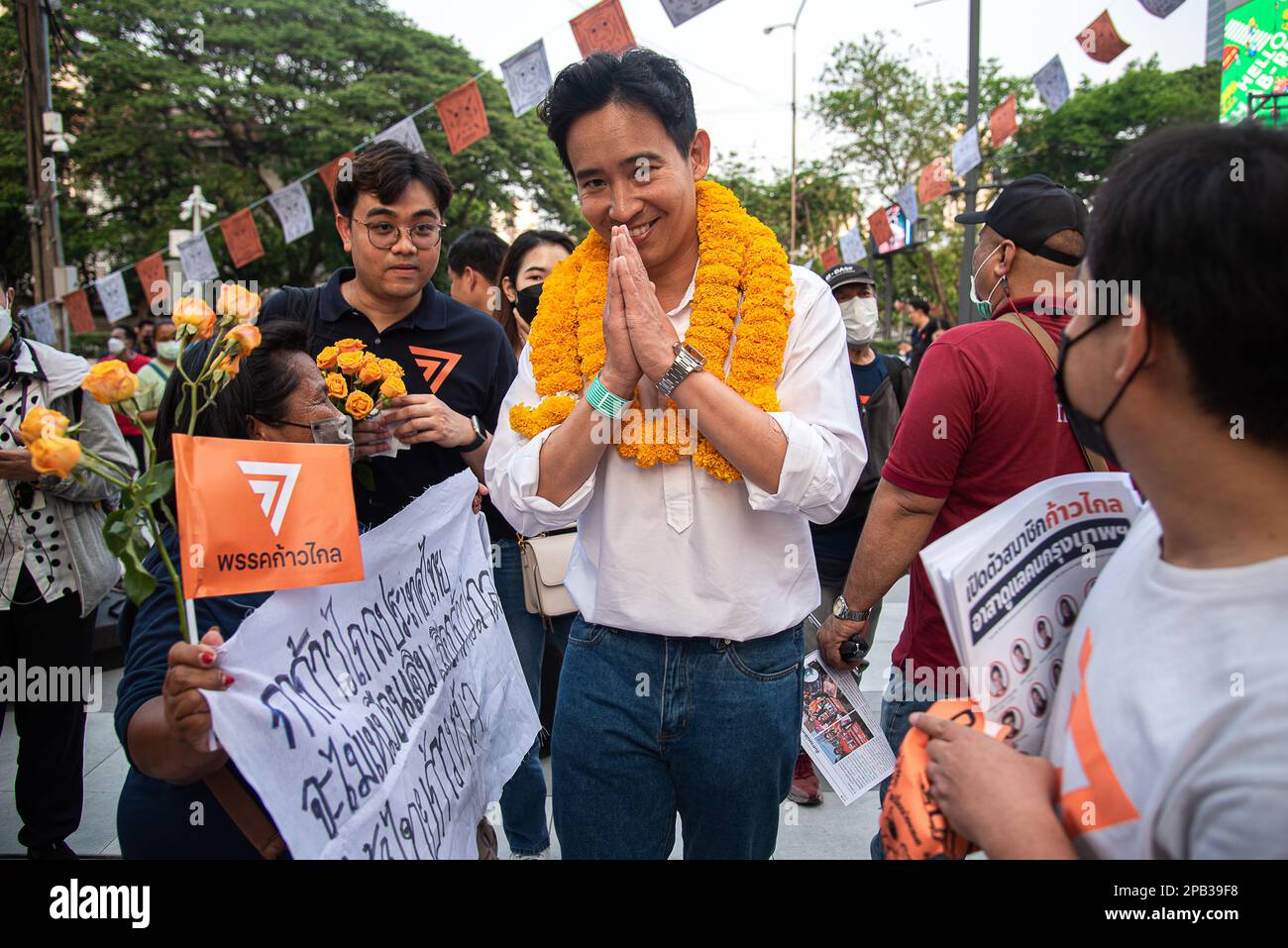 Bangkok, Thailand. 12th Mar, 2023. Pita Limjaroenrat, the Move Forward Party and candidate for ...