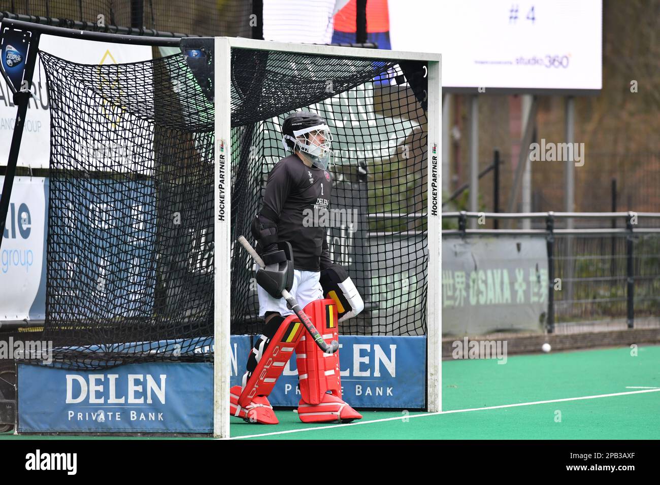 Dragons' goalkeeper Loic Van Doren pictured during a hockey game ...