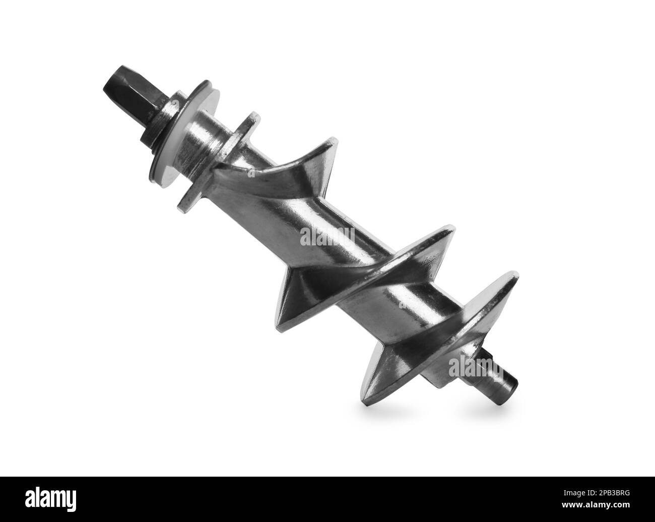 Feed screw for meat grinder isolated on white Stock Photo - Alamy