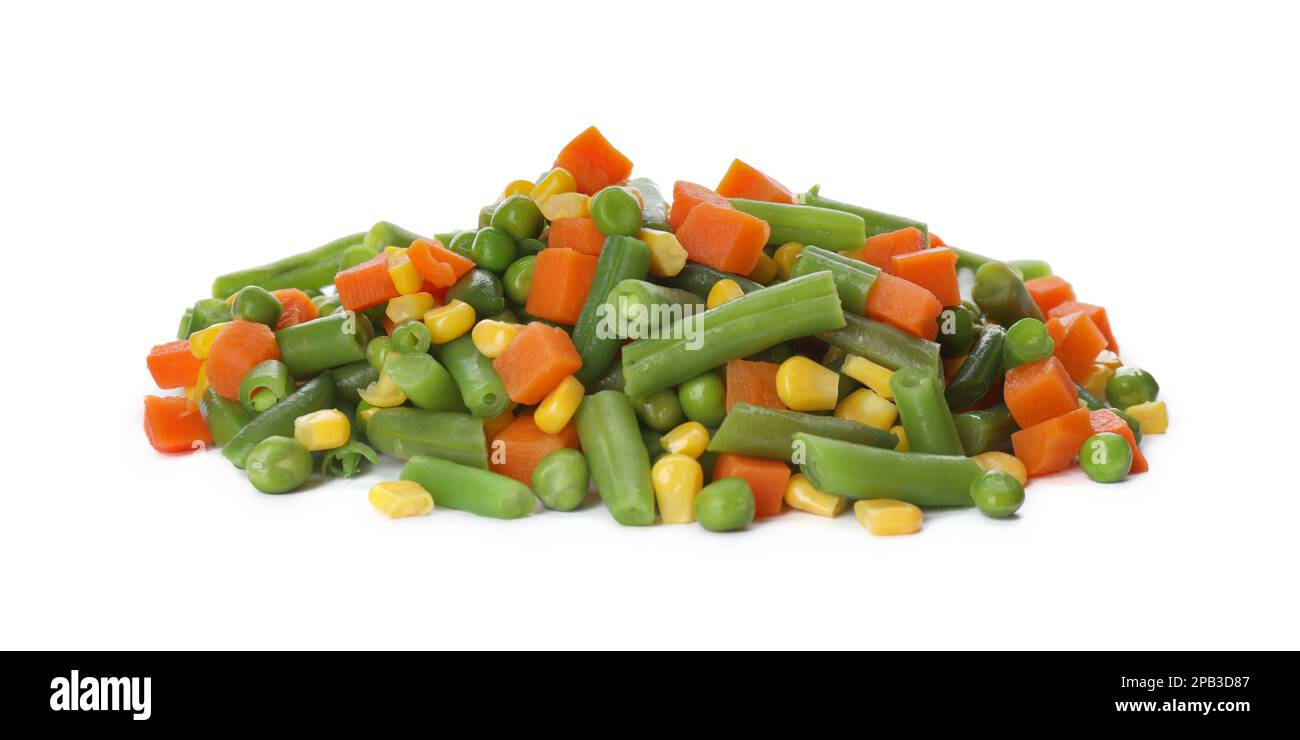 Boiled raw vegetables on Cut Out Stock Images & Pictures - Alamy