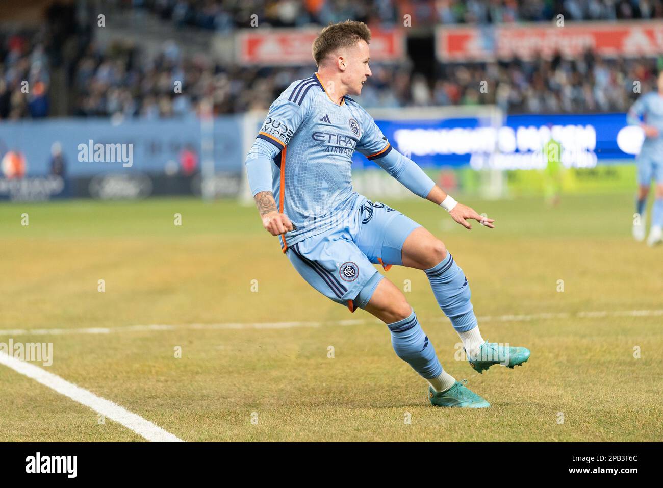 New York, United States. 11th Mar, 2023. Mitja Ilenic (35) of NYCFC in ...
