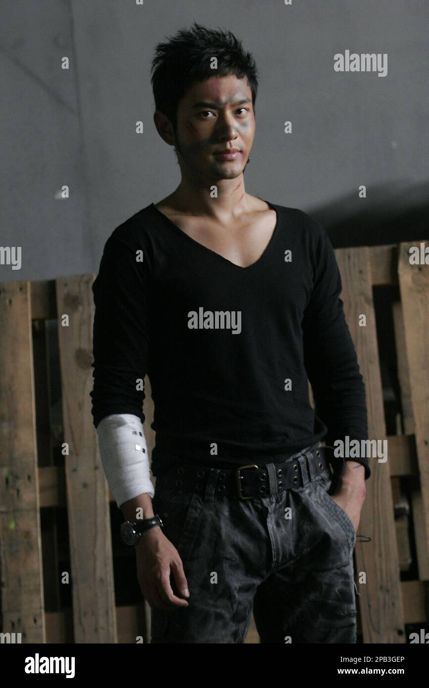 Chinese actor Huang Xiaoming poses during a film shooting of his new ...