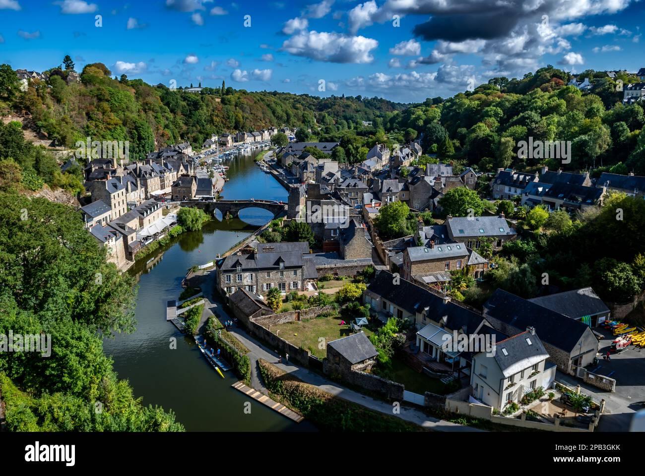 Breton Village Dinan With Half-Timbered Houses And River La Rance In ...