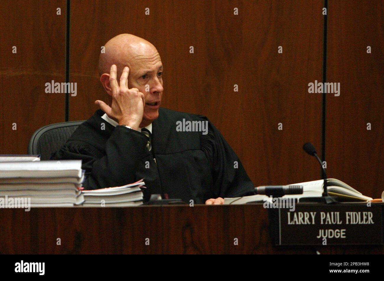Superior Court Judge Larry Paul Fidler is seen during music producer ...