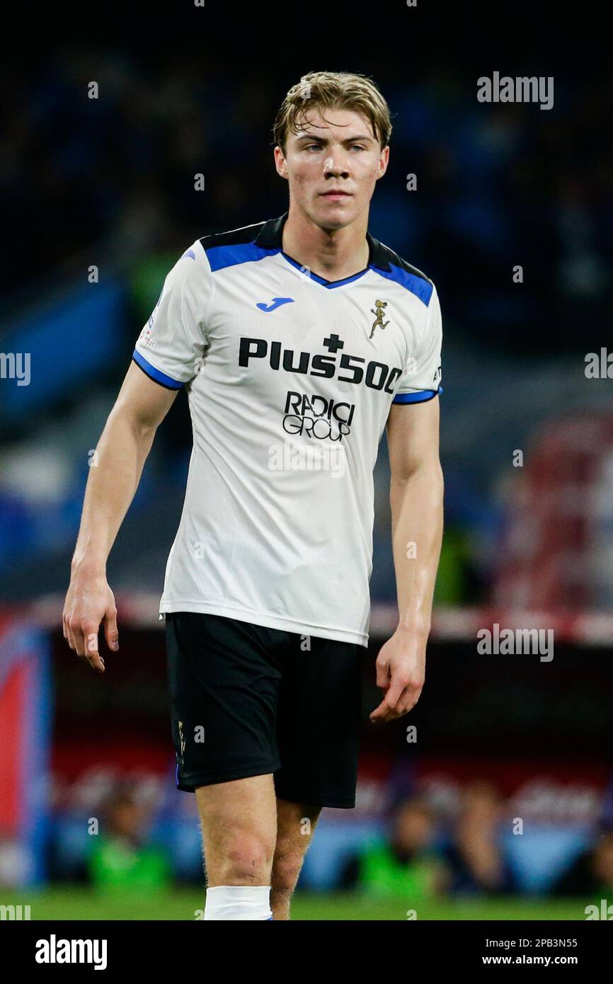 Atalanta's Danish forward Rasmus Hojlund looks during the Serie A ...