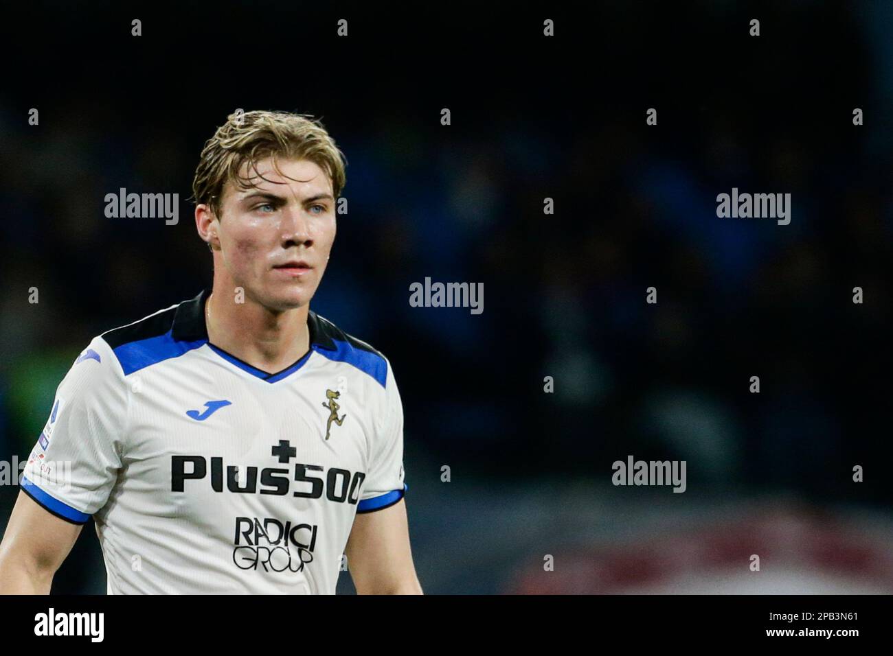 Atalanta's Danish forward Rasmus Hojlund looks during the Serie A ...