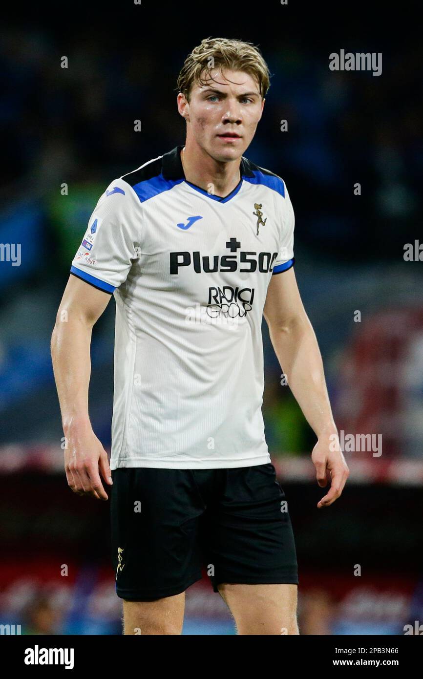 Atalanta's Danish forward Rasmus Hojlund looks during the Serie A ...