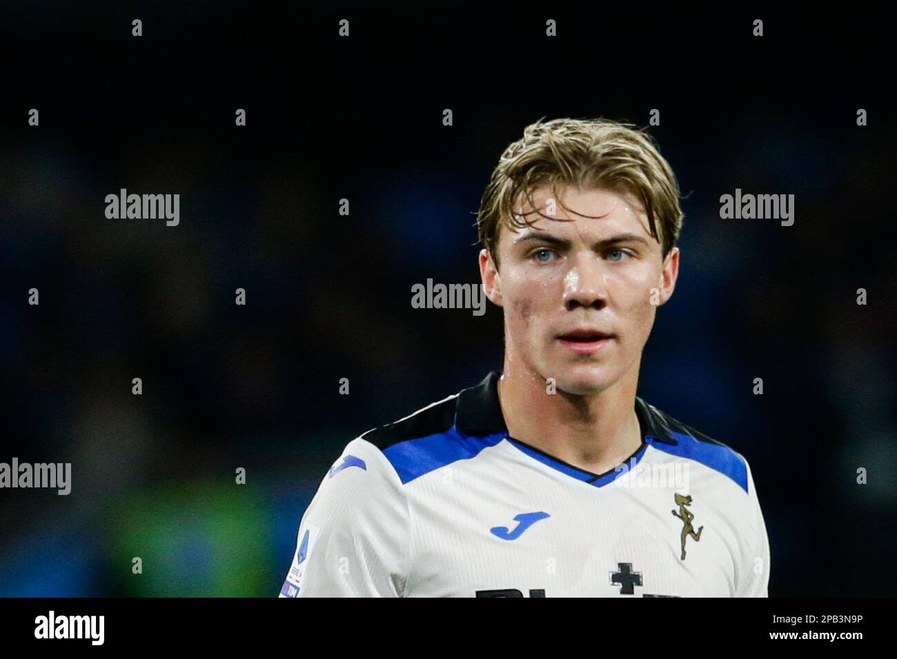 Atalanta's Danish forward Rasmus Hojlund looks during the Serie A ...
