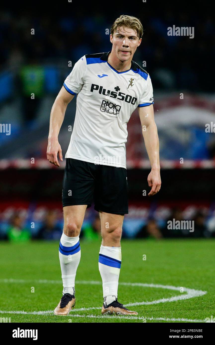 Atalanta's Danish forward Rasmus Hojlund looks during the Serie A ...