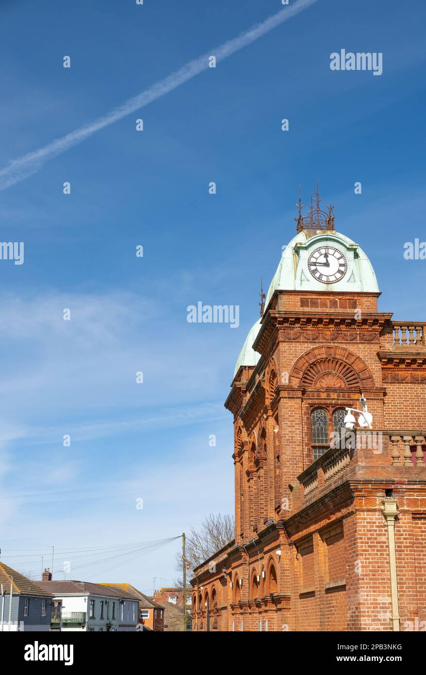 The exterior of an old Victorian theatre constructed from red brick ...