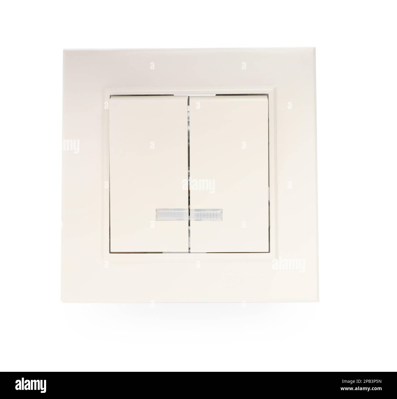 Modern plastic light switch isolated on white Stock Photo - Alamy