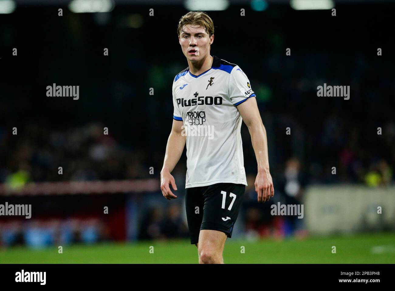 Atalanta's Danish forward Rasmus Hojlund looks during the Serie A ...