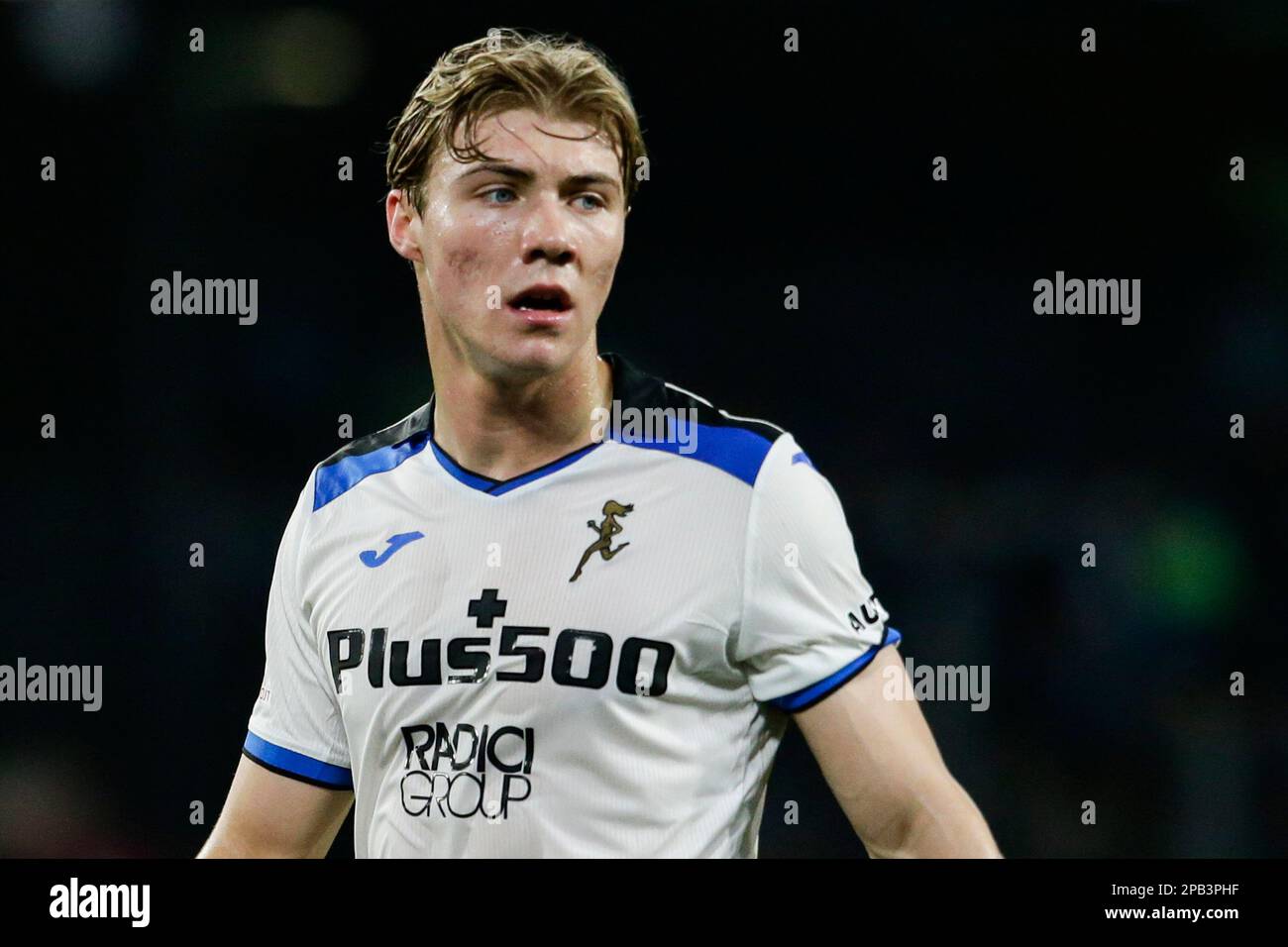 Atalanta's Danish forward Rasmus Hojlund looks during the Serie A ...
