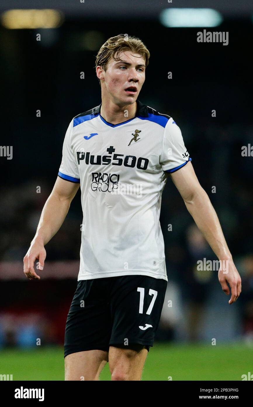 Atalanta's Danish forward Rasmus Hojlund looks during the Serie A ...