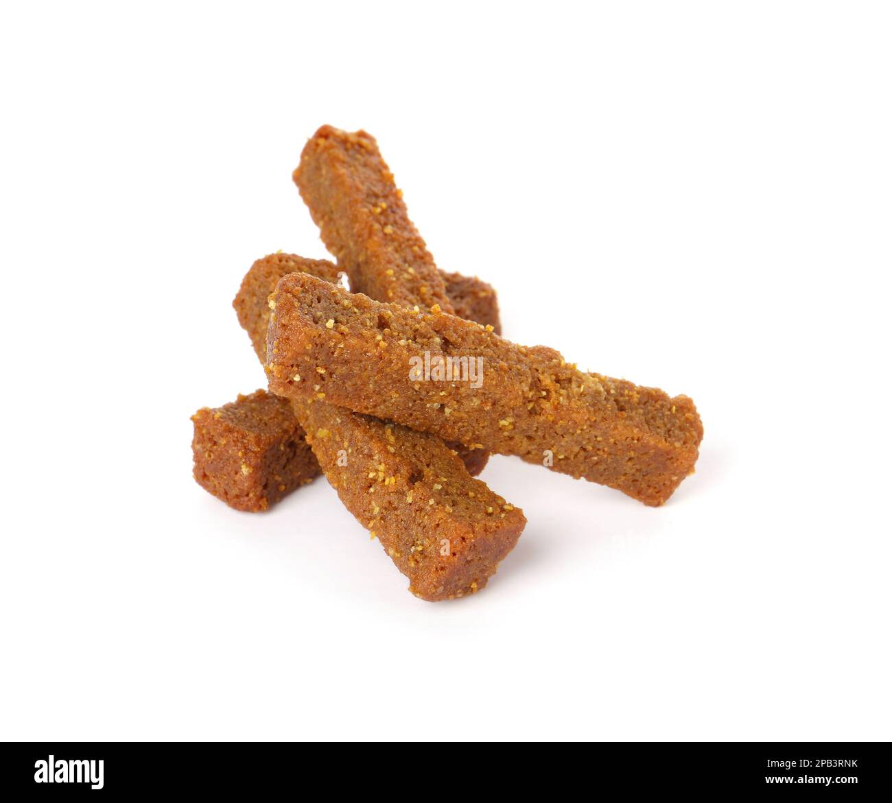 Delicious rye crispy rusks on white background Stock Photo - Alamy