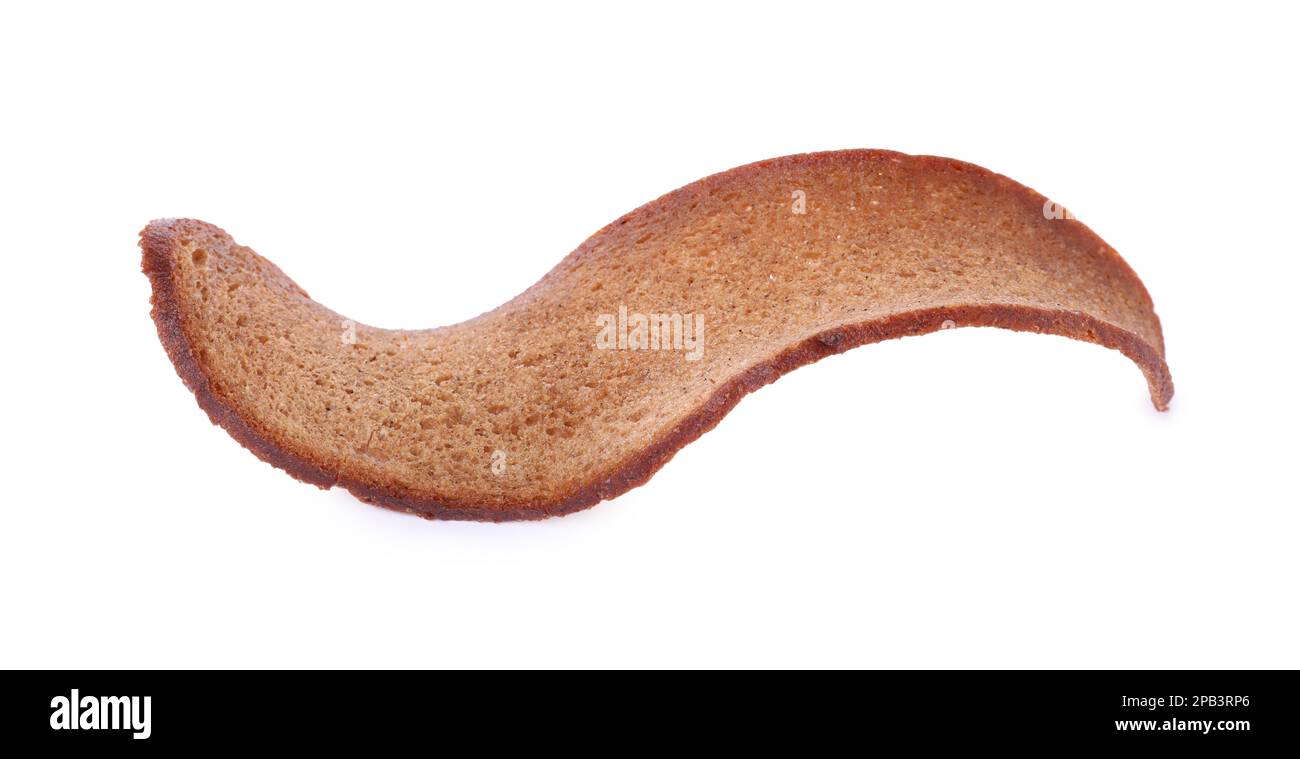 Delicious wavy crispy rusk isolated on white Stock Photo - Alamy