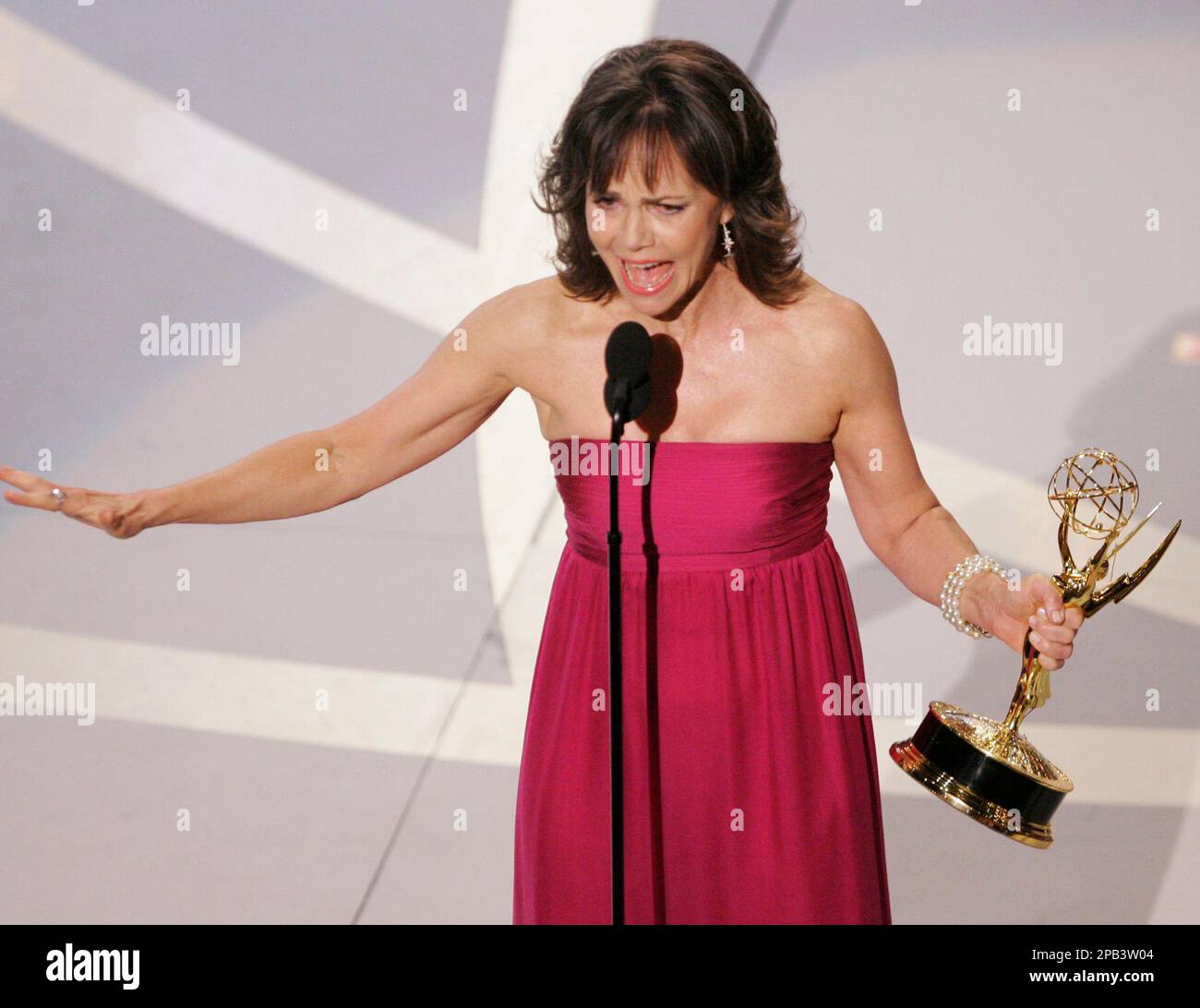 Sally Field accepts the award for outstanding lead actress in a drama ...