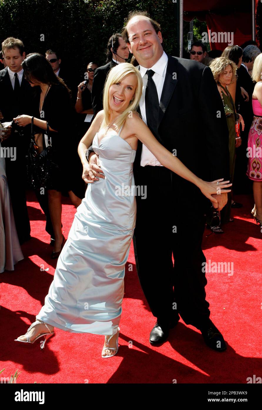 The Office costars Angela Kinsey and Brian Baumgartner arrives for the ...