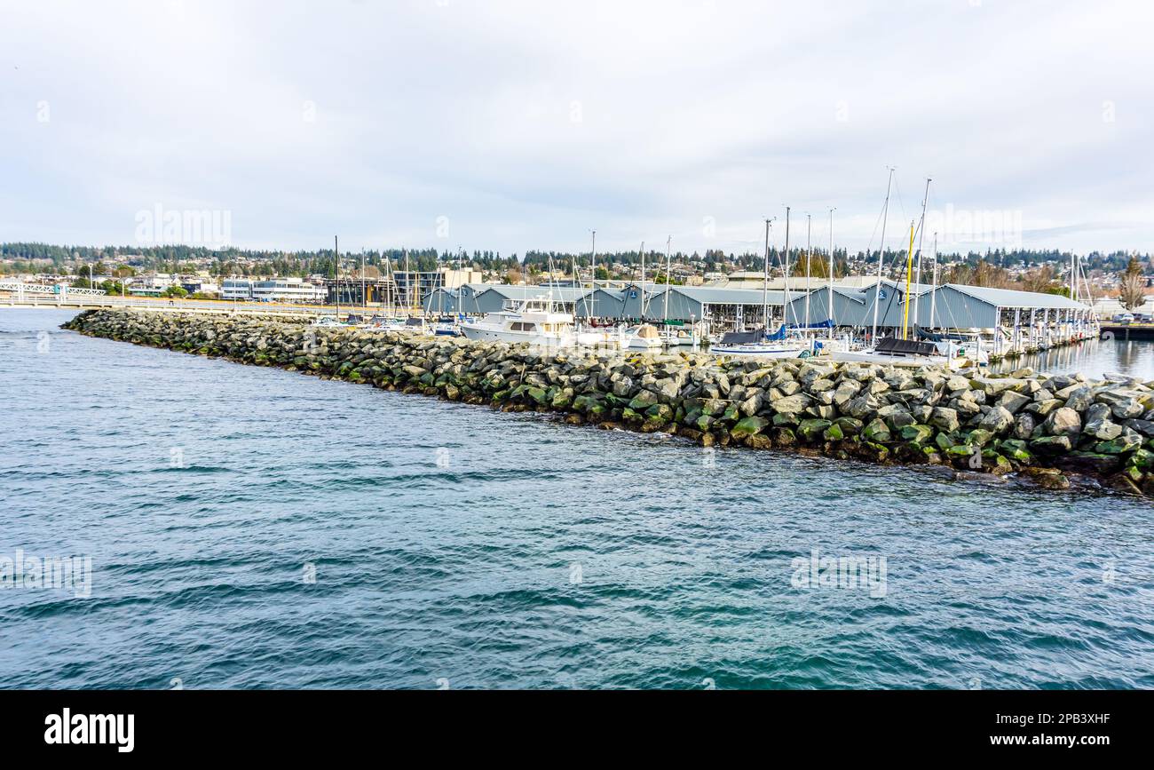 The breakwater and pier in Edmonds, Washington Stock Photo - Alamy