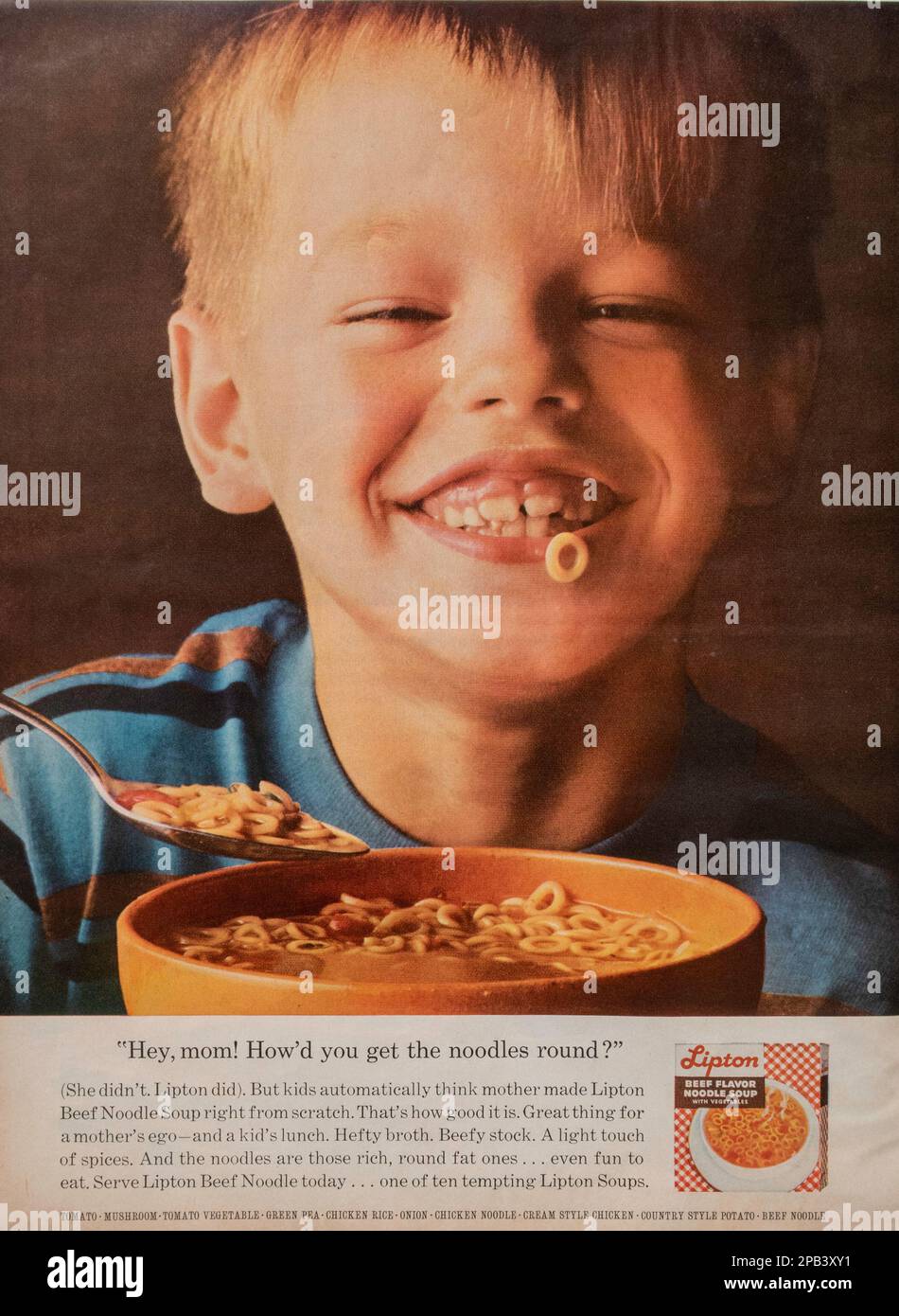 Vintage soup advertisement hi-res stock photography and images - Alamy