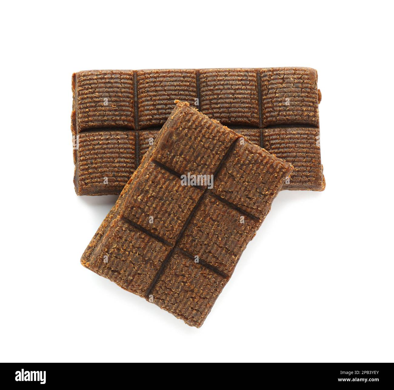 Pieces of hematogen bar on white background, top view Stock Photo - Alamy