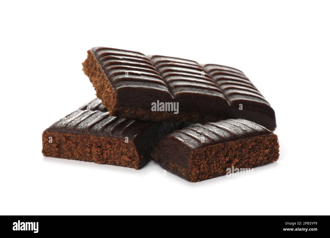 Pieces of hematogen bar on white background Stock Photo - Alamy