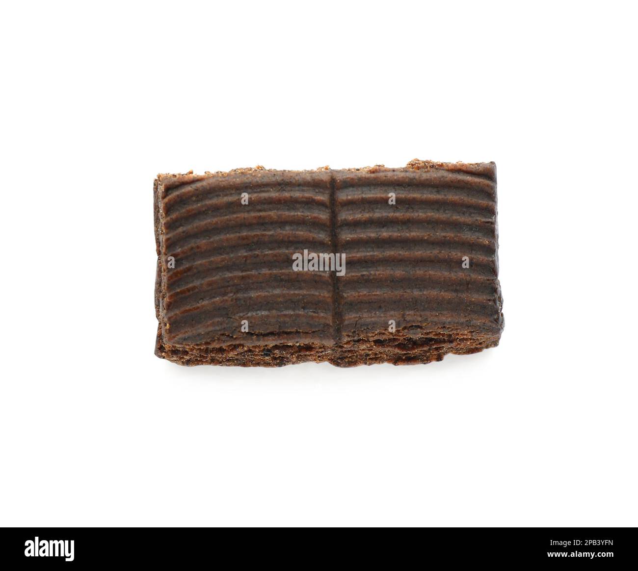 Piece of hematogen bar isolated on white, top view Stock Photo - Alamy