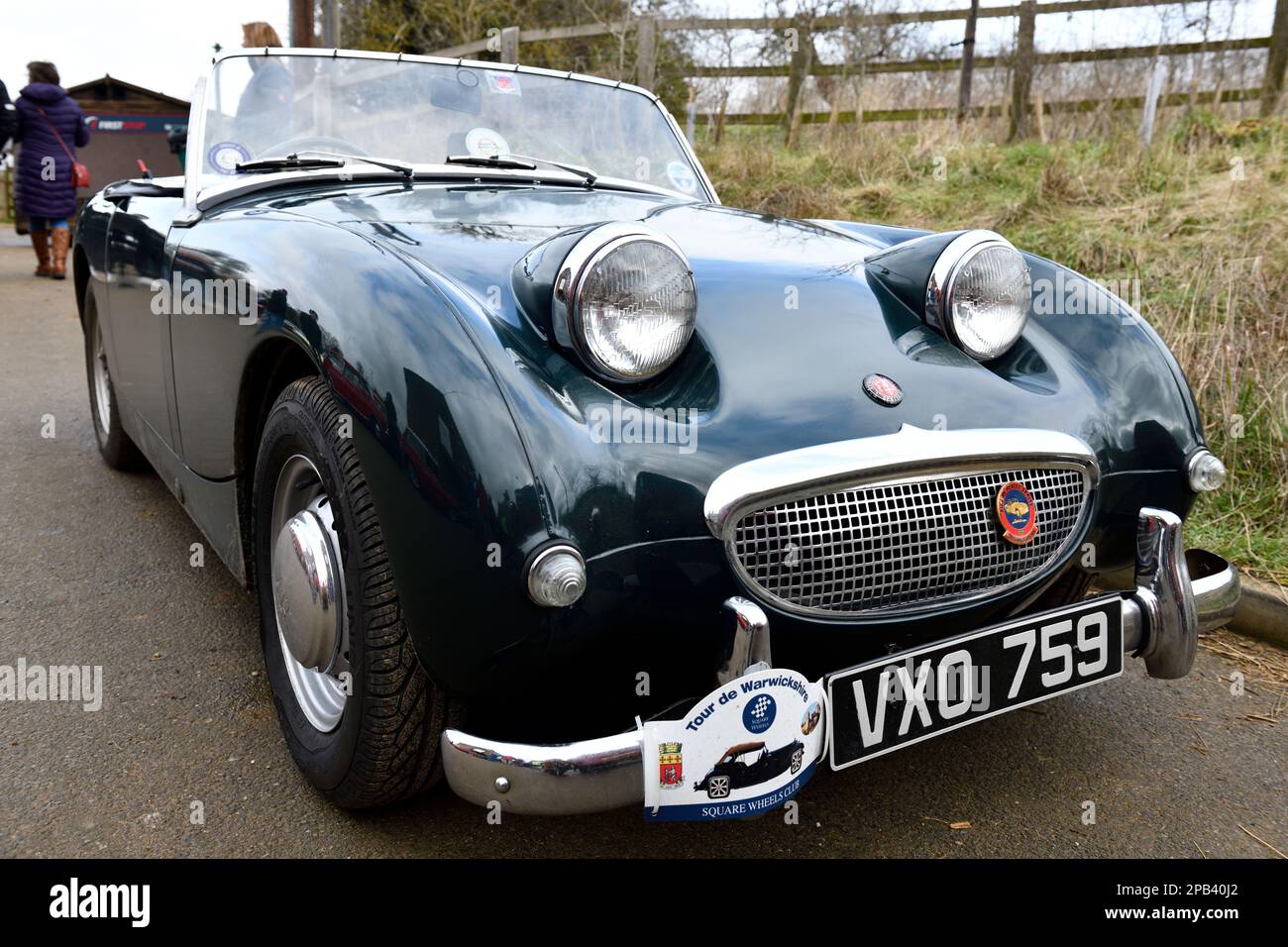 Hook Norton, Oxfordshire, England, uk. Frog Eye Sprite on Static ...