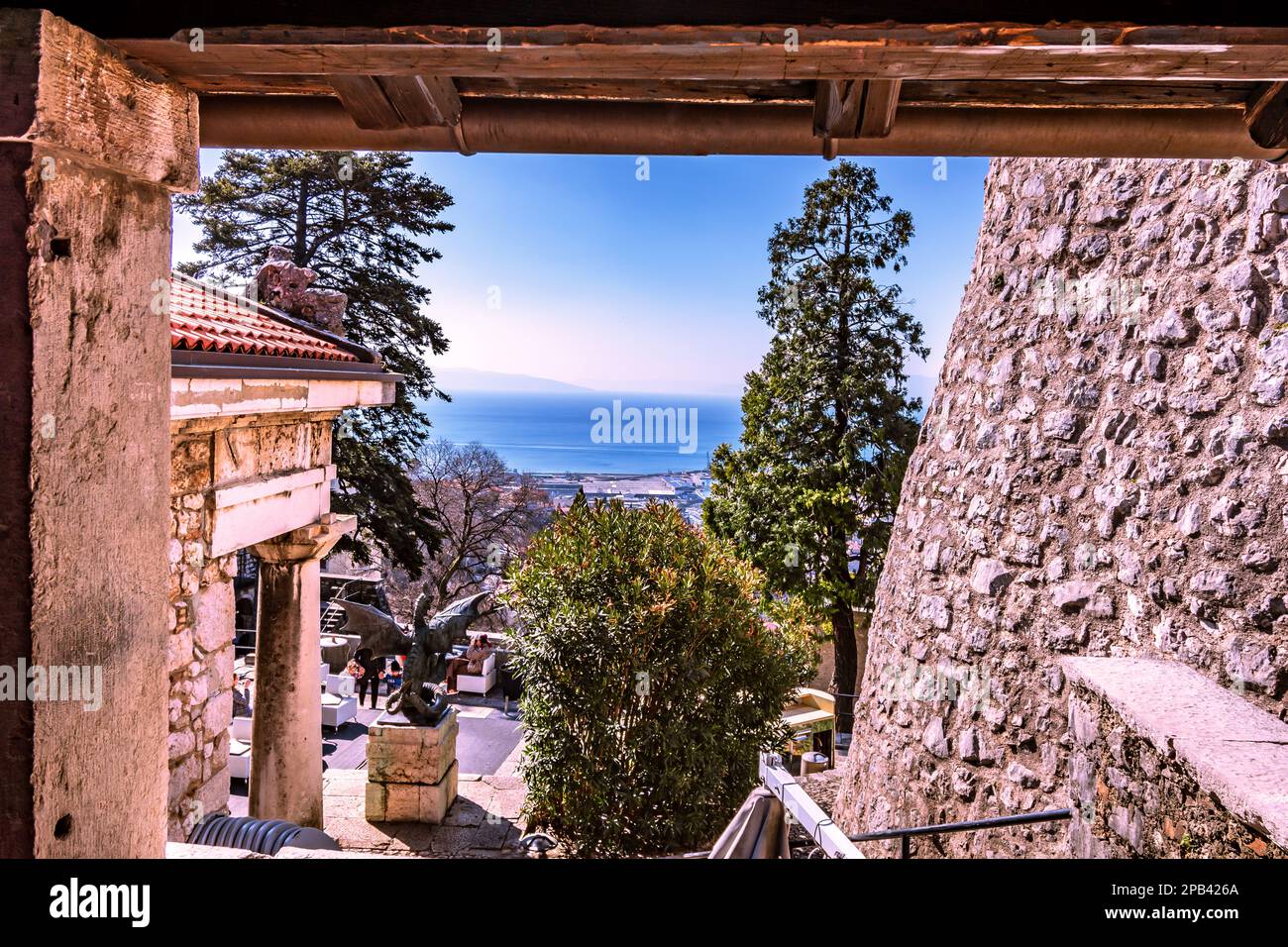 CROATIA : VIEW FROM CASTLE TRSAT - RIJEKA Stock Photo - Alamy