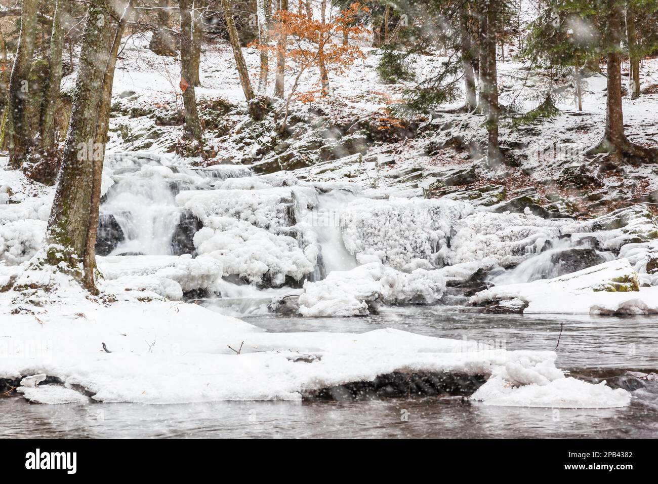 Selke Waterfall Selke Valley in the Harz Mountains Stock Photo - Alamy