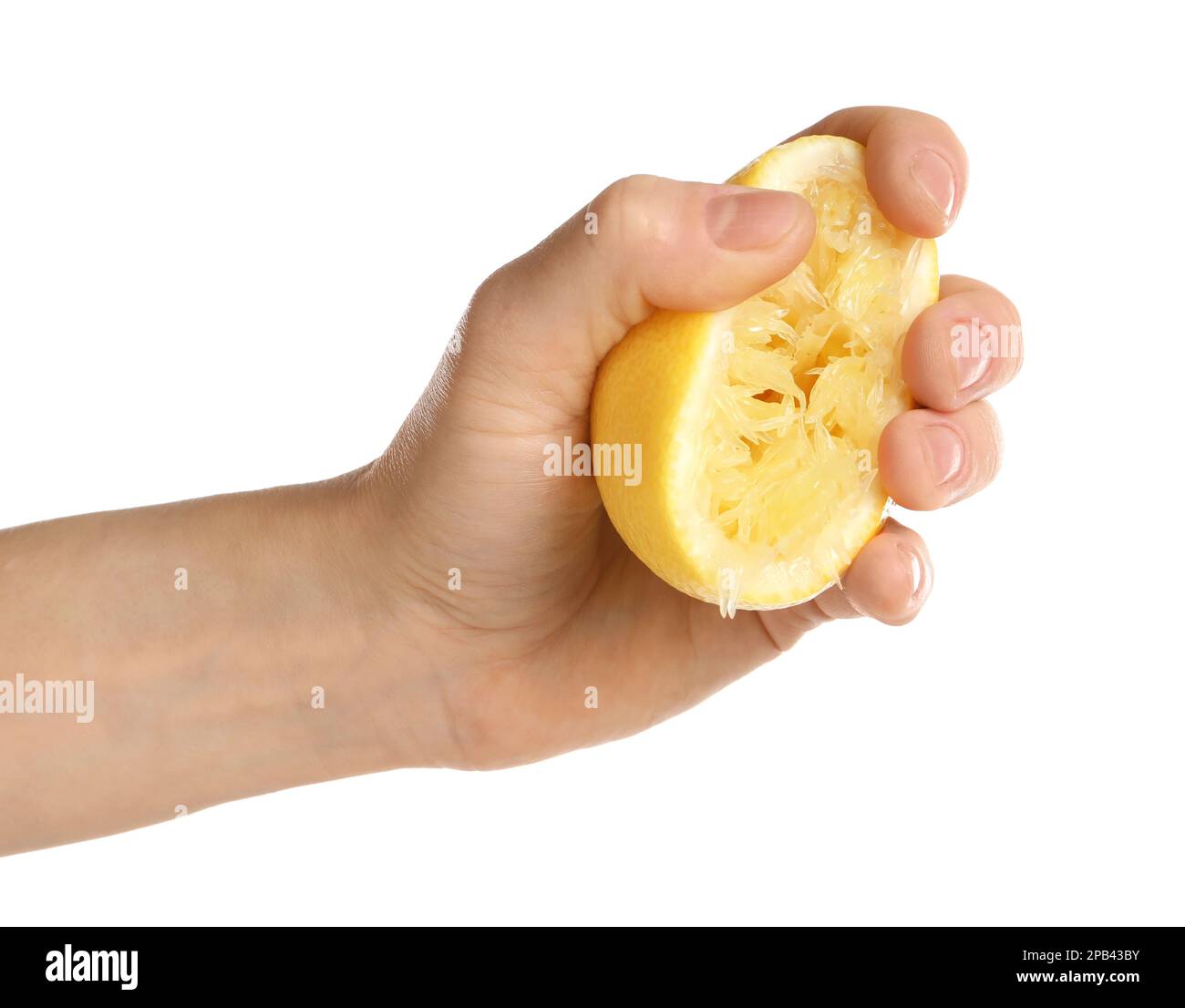 Hand lemon squeezed Cut Out Stock Images & Pictures - Alamy