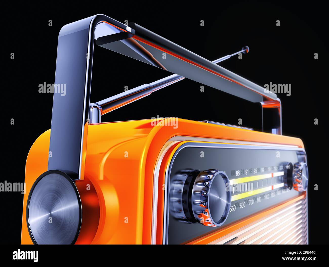 3D rendering of a vintage radio Stock Photo - Alamy