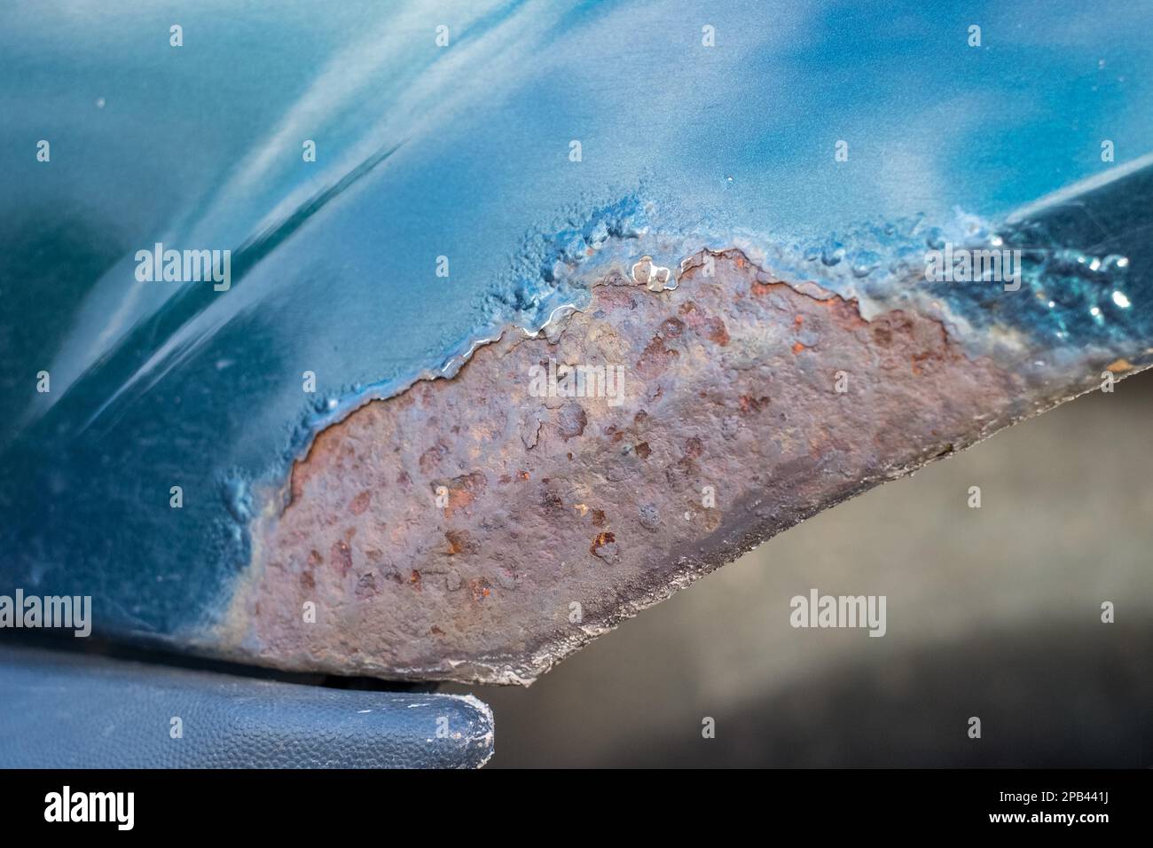 Rust on car TÜV defect Stock Photo - Alamy