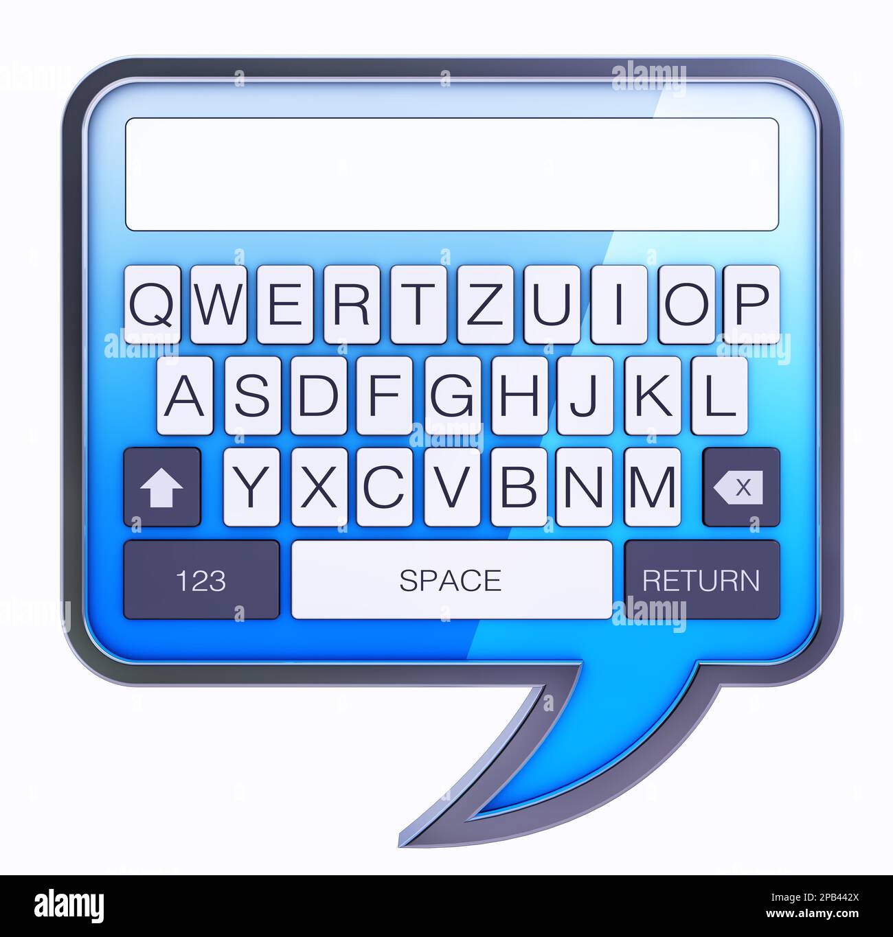 3D rendering of a text message concept Stock Photo - Alamy