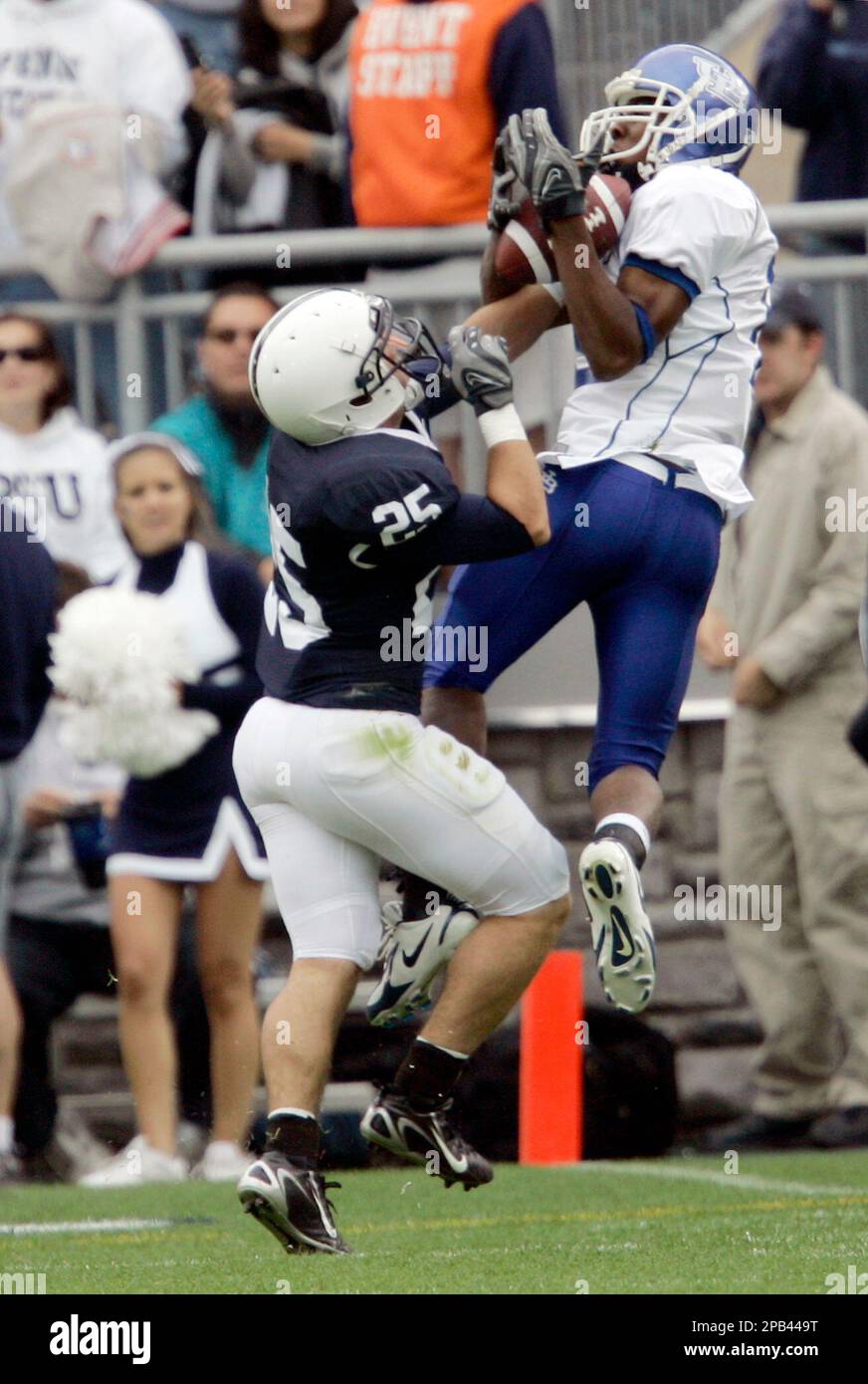 Buffalo wide receiver Naaman Roosevelt , top, grabs a 47-yard reception ...