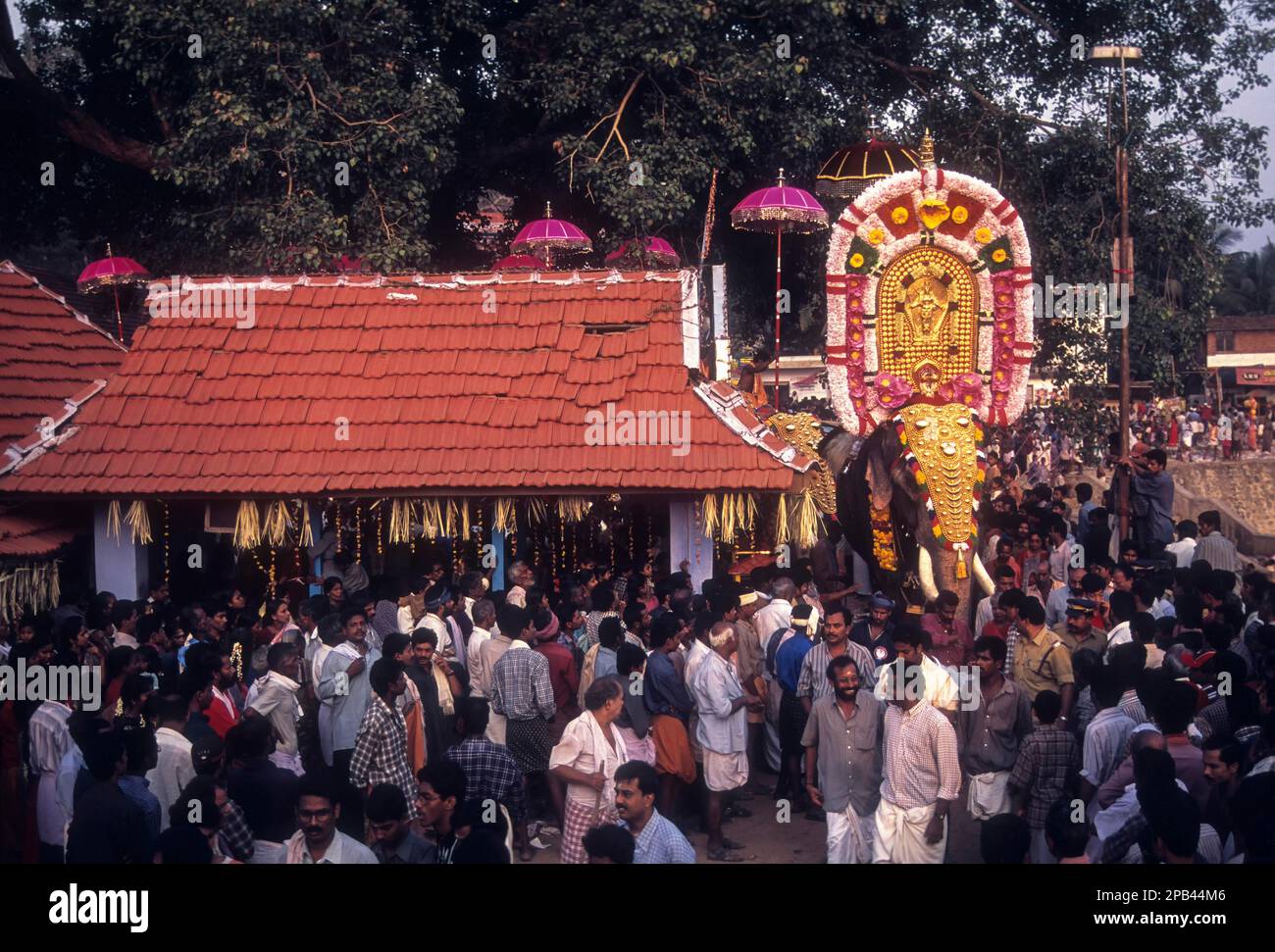 Vallanghy Nenmara Vela festival near Palakkad or Palghat, Kerala, India ...