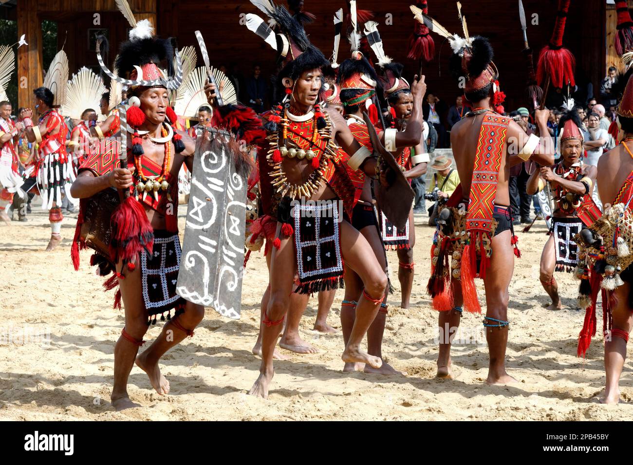 Ritual tribal dances at the Hornbill Festival, Kohima, Nagaland, India ...