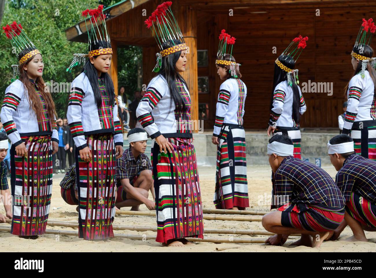 Ritual tribal dances at the Hornbill Festival, Kohima, Nagaland, India ...
