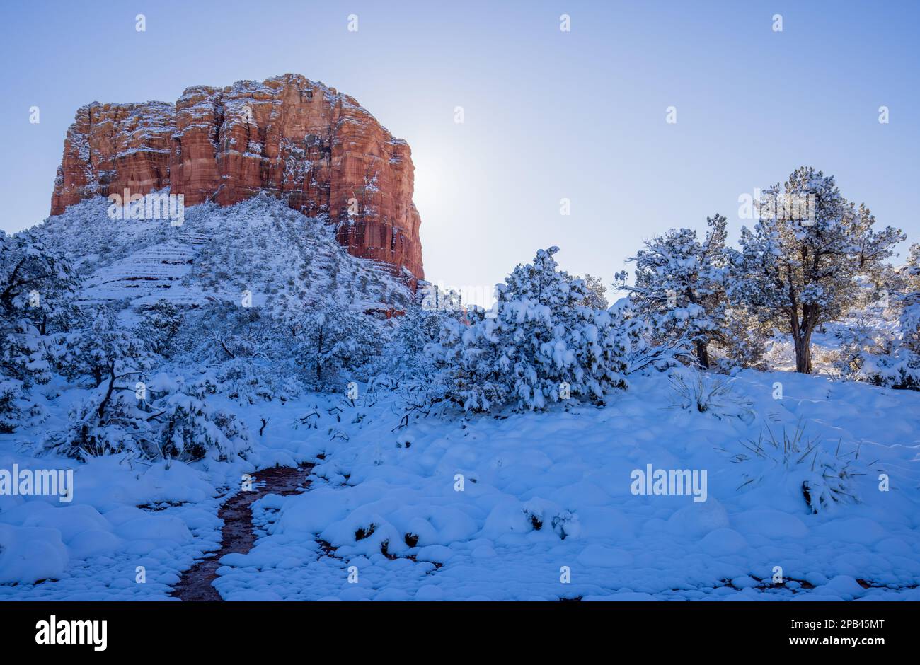Scenic Winter Landscape in Sedona Arizona Stock Photo - Alamy