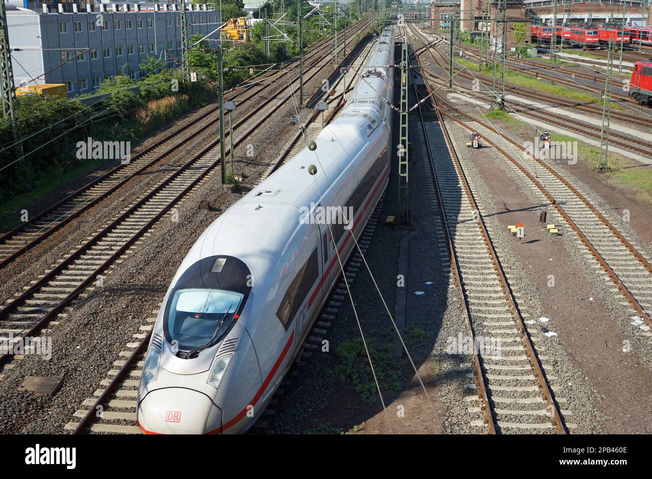 ICE, Intercity-Express, depot Bh1, track apron, seen from Camberger ...