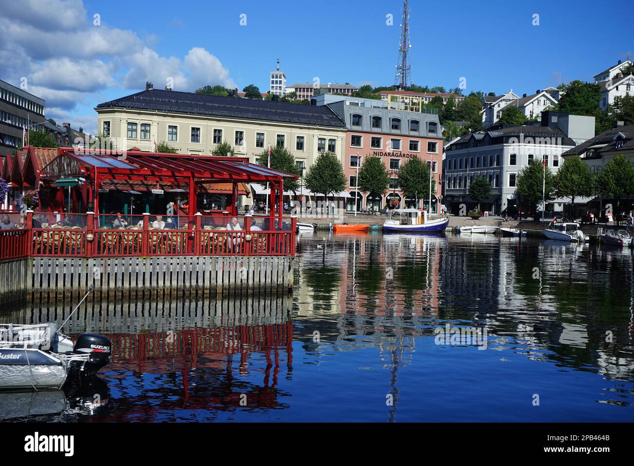 Harbour, Arendal, Aust-Agder, Southern Norway, Norway, Europe Stock ...