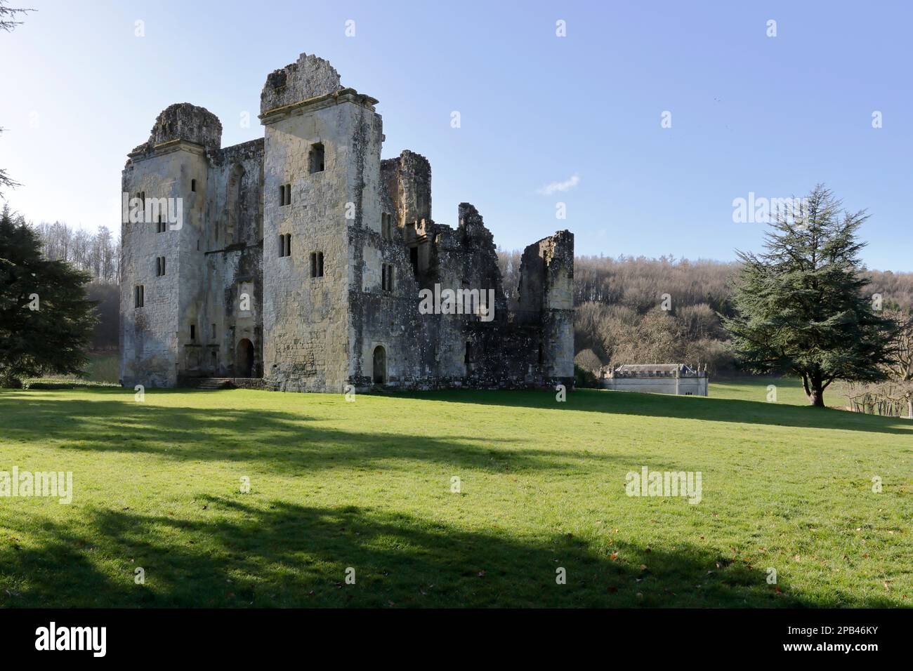 Old Wardour Castle ruins and grounds Stock Photo - Alamy