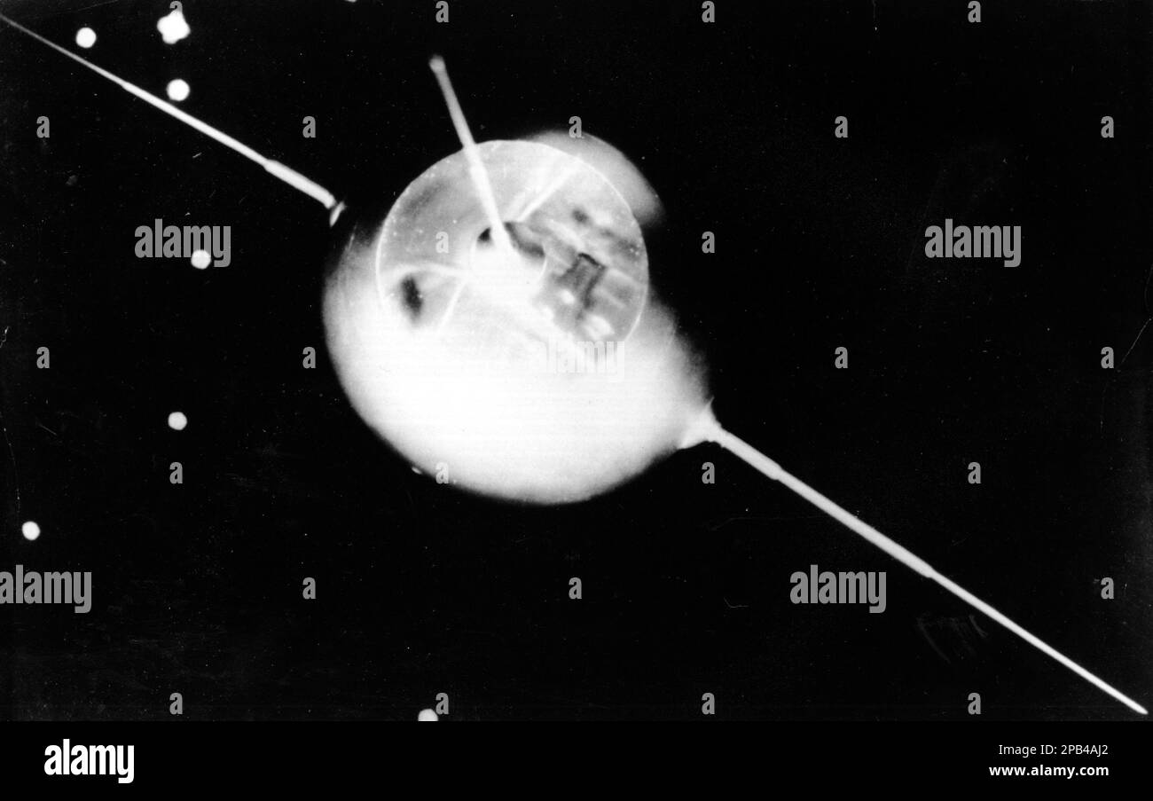 ** FILE ** This is a model of a Soviet Earth satellite, Sputnik 1, on ...